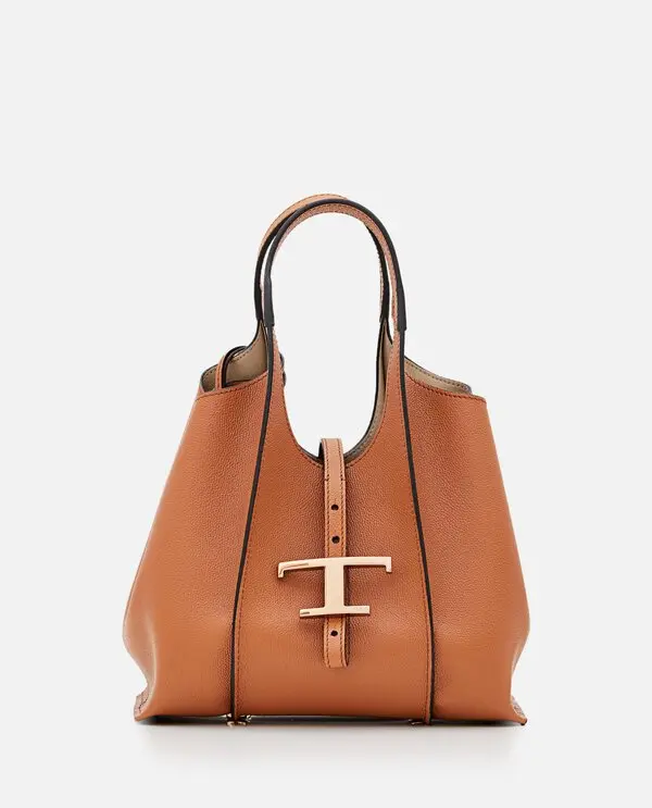 TOD'S Timeless T Leather Shopping Bag