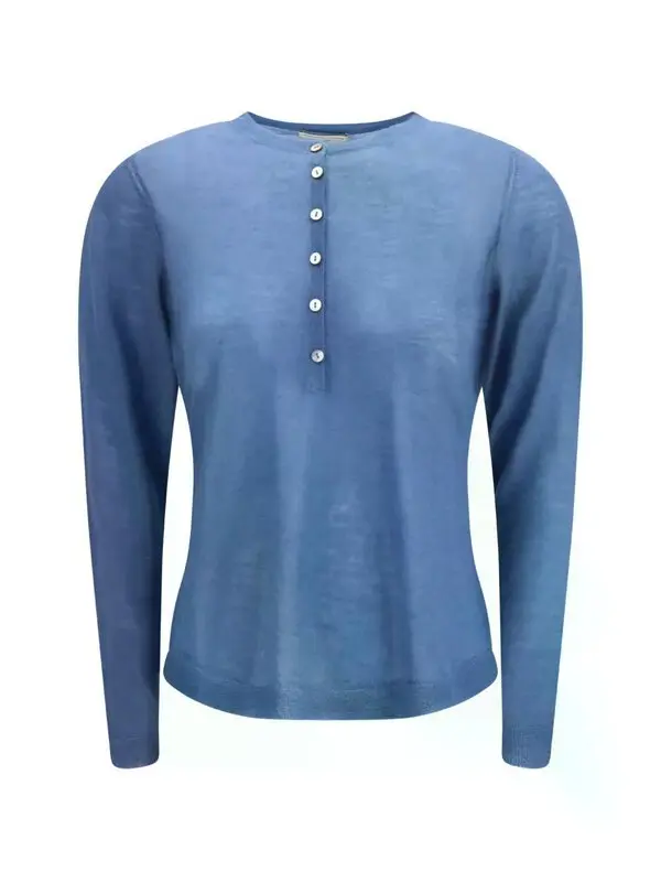 MIRROR IN THE SKY Buttoned Henley Top