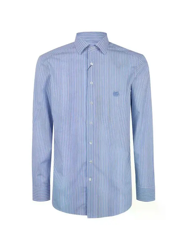 Etro Striped Long-sleeved Shirt - Blue