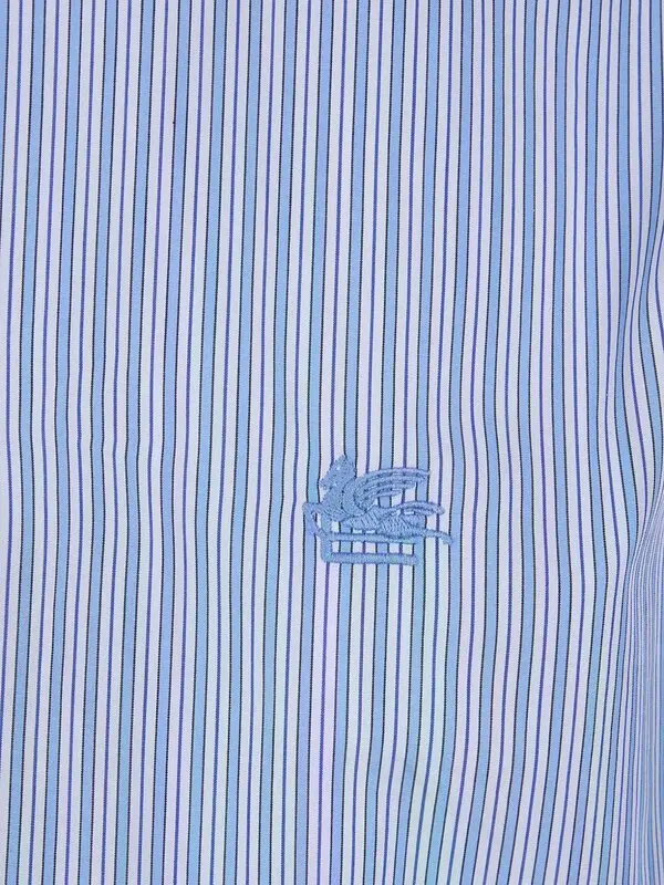 Etro Striped Long-sleeved Shirt - Blue