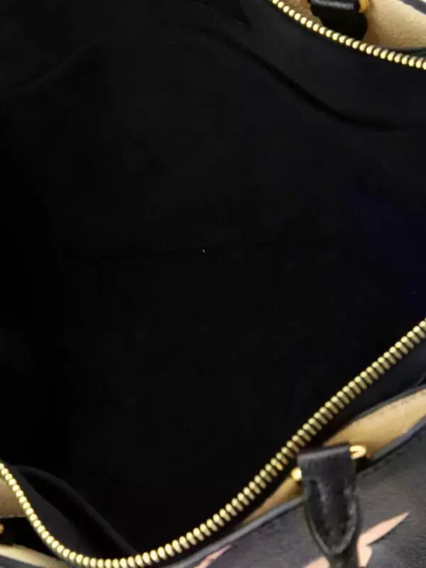 LOUIS VUITTON Petit Palais Handbag Bicolor Monogram Empreinte Giant Satchel - Black