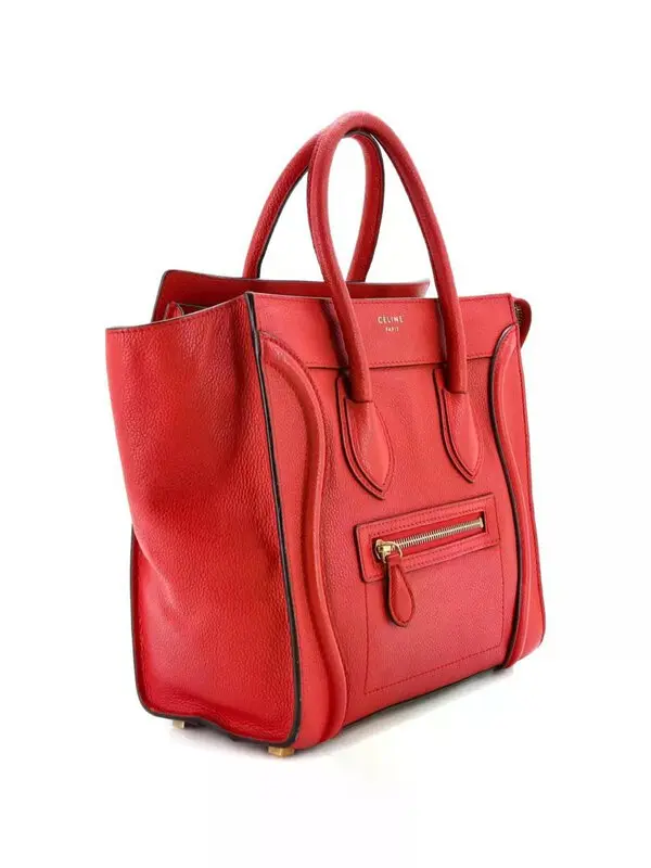 Celine Luggage Bag Micro Tote - Red