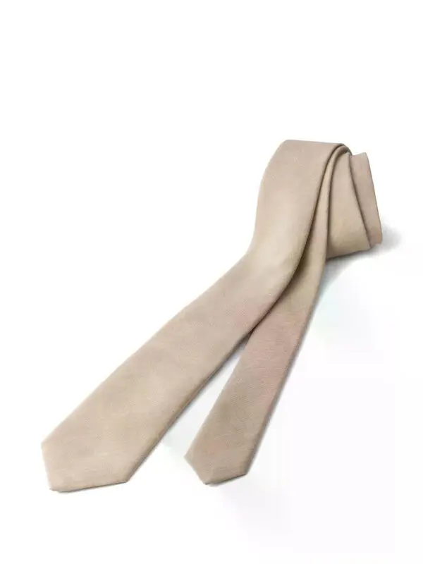 Prada Pointed-tip Neck Tie - Neutrals