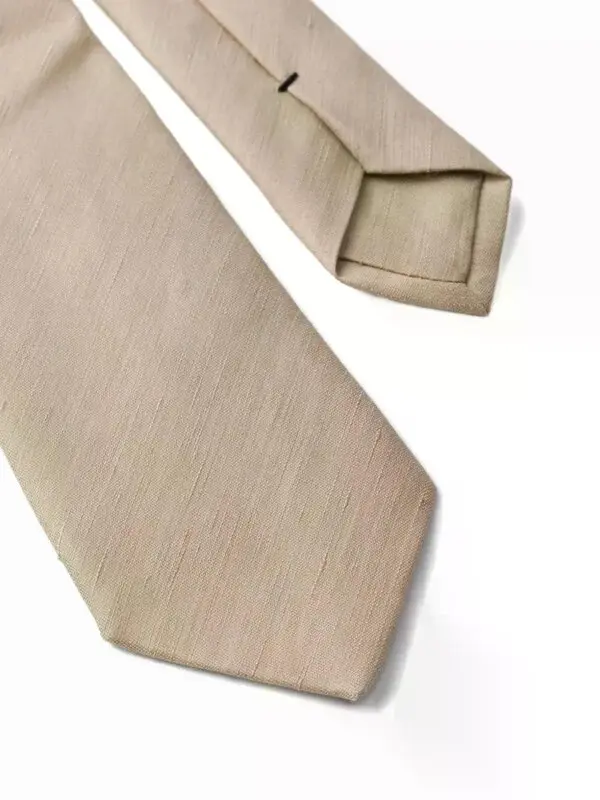 Prada Pointed-tip Neck Tie - Neutrals