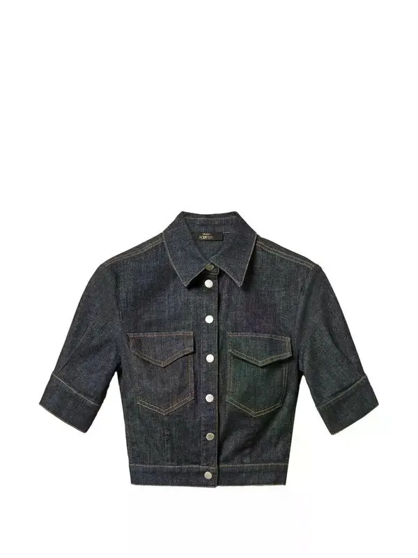 TWINSET Puff-sleeve Denim Shirt