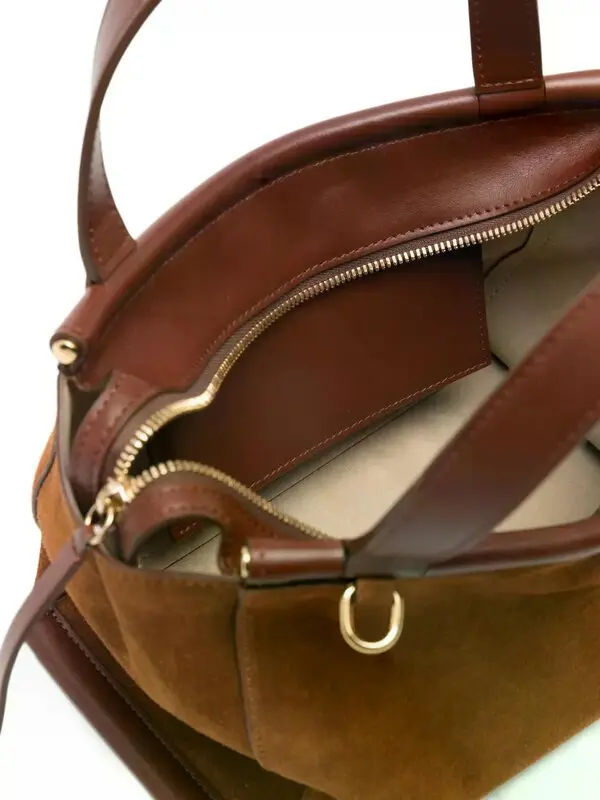 WANDLER Ida Suede Tote Bag - Brown