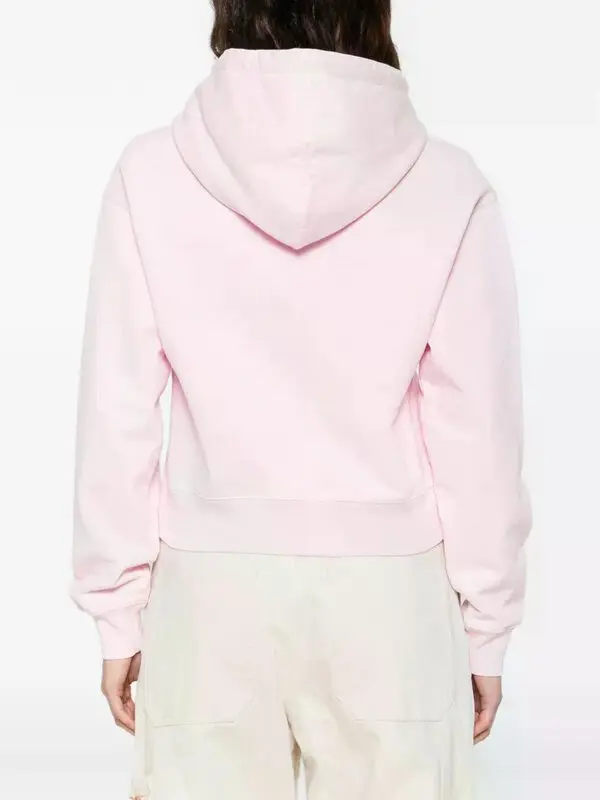 Jacquemus Drawstring Logo-patch Hoodie - Pink