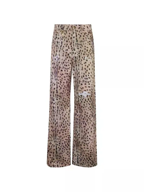 Amiri Animal Print Wide-leg Jeans