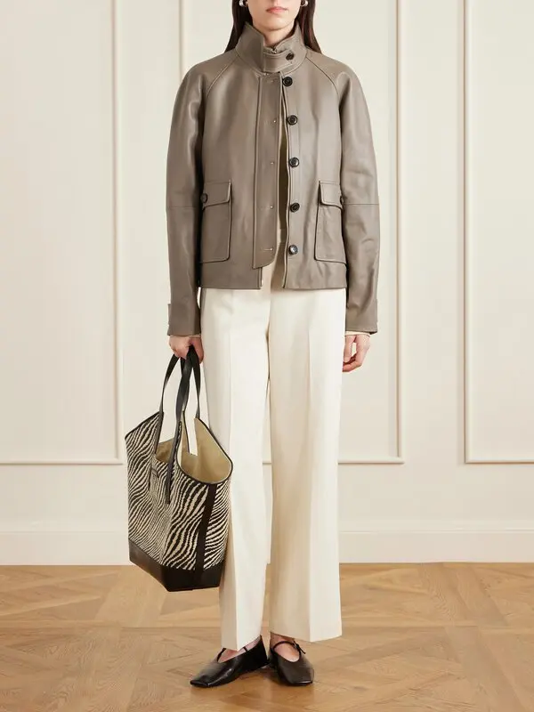 Proenza Schouler White Label Gio Leather Jacket - Brown