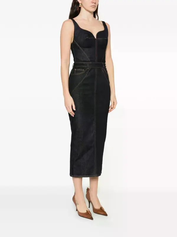 Givenchy Pocket Denim Midi Dress - Blue
