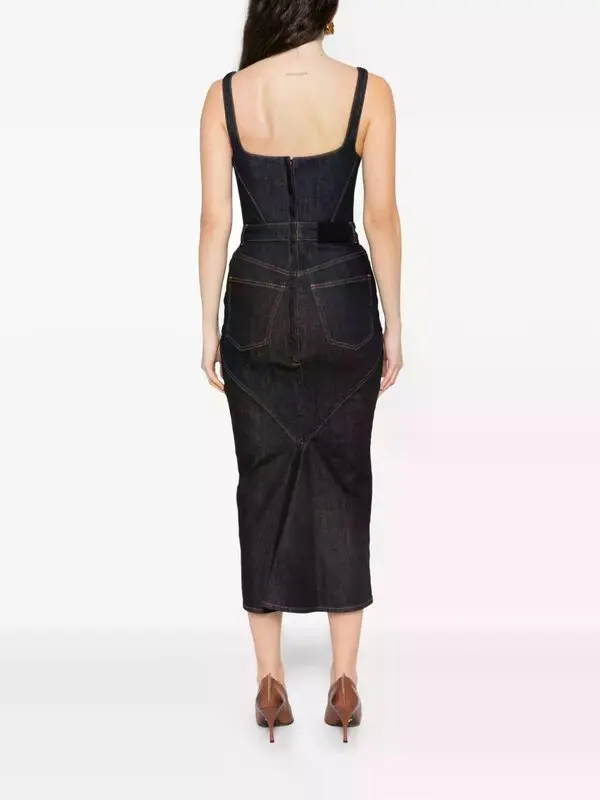 Givenchy Pocket Denim Midi Dress - Blue
