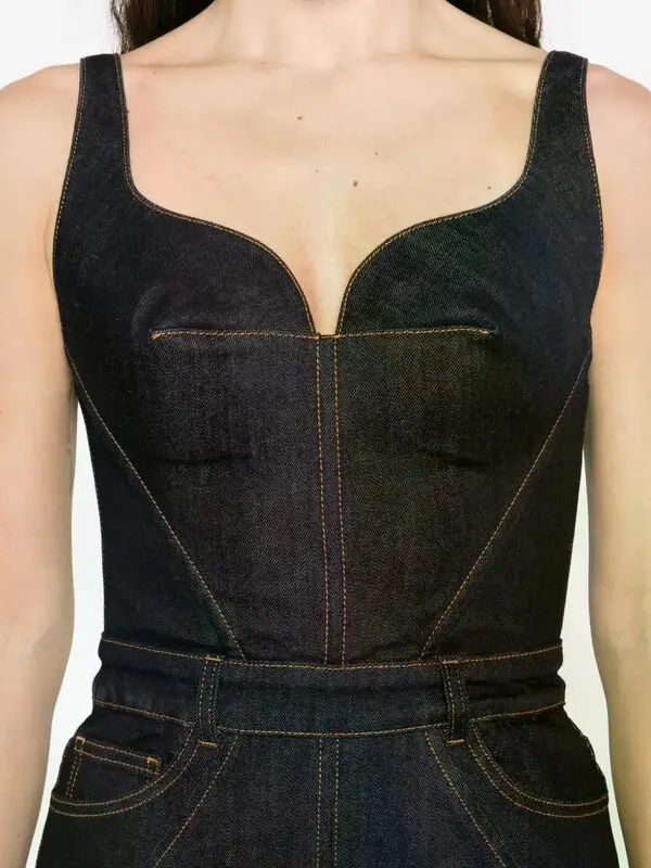 Givenchy Pocket Denim Midi Dress - Blue