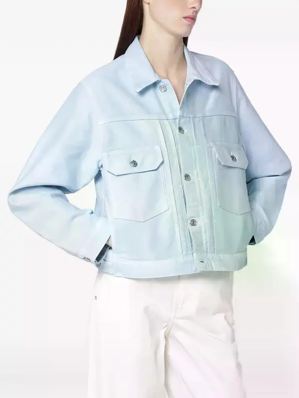 Victoria Beckham Trucker Jacket With Chest Pockets - Blue