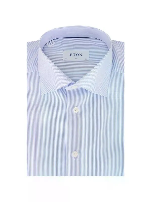Eton Striped Shirt - Blue