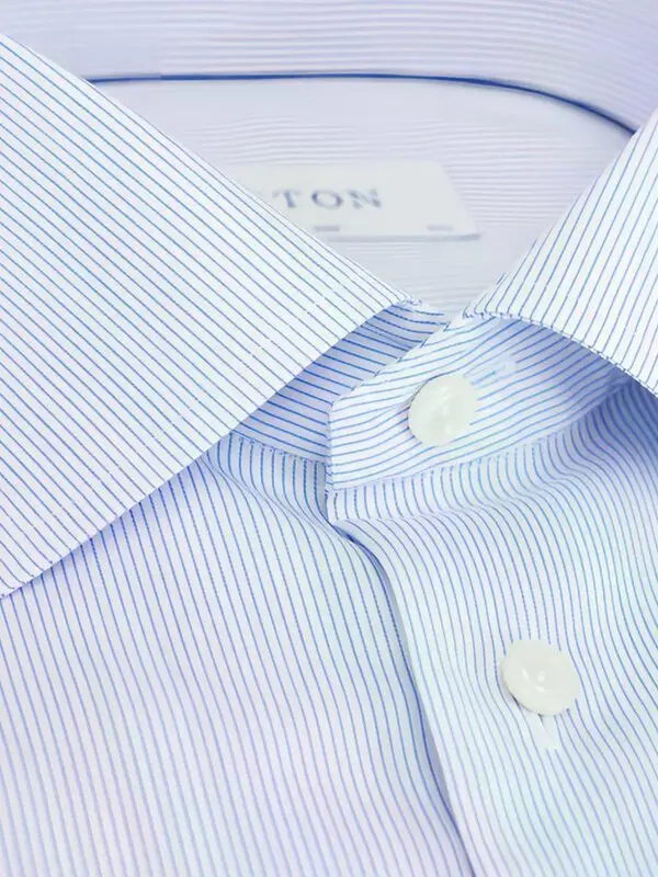 Eton Striped Shirt - Blue