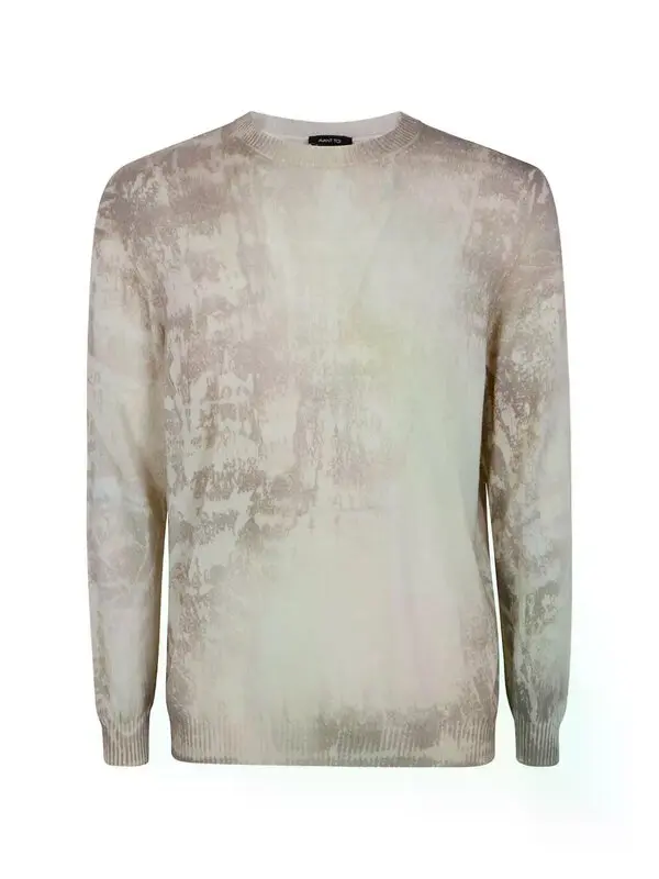 Avant Toi Patterned Sweater - Neutrals