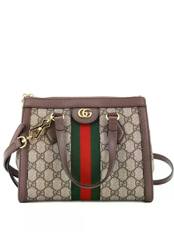 Gucci Ophidia Gg Coated Canvas Small Tote Bag - Brown