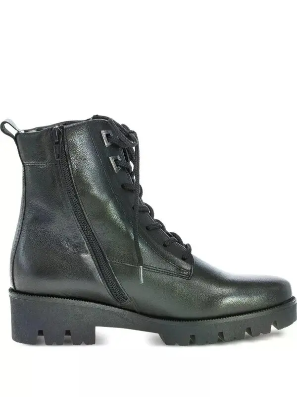 Gabor Davos Lace-up Combat Boots - Black