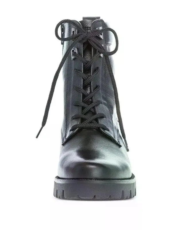 Gabor Davos Lace-up Combat Boots - Black
