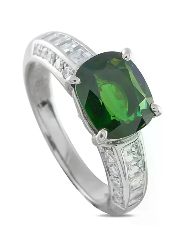 LB EXCLUSIVE 0.91 Ct Diamond And 3.08 Ct Tourmaline Ring - Silver