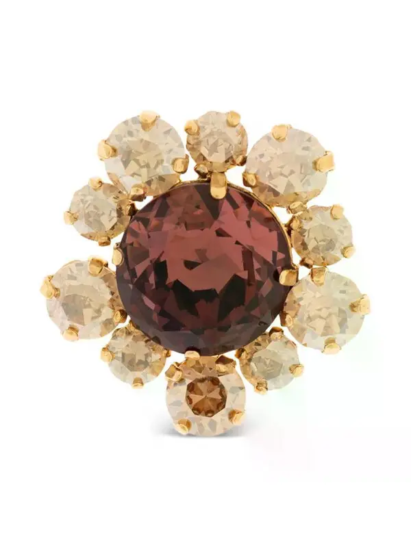 Dolce & Gabbana Jeweled Flower Brooch - Purple