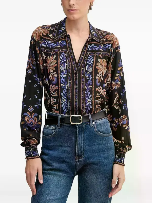 Hale Bob Avalynn Floral Print Blouse