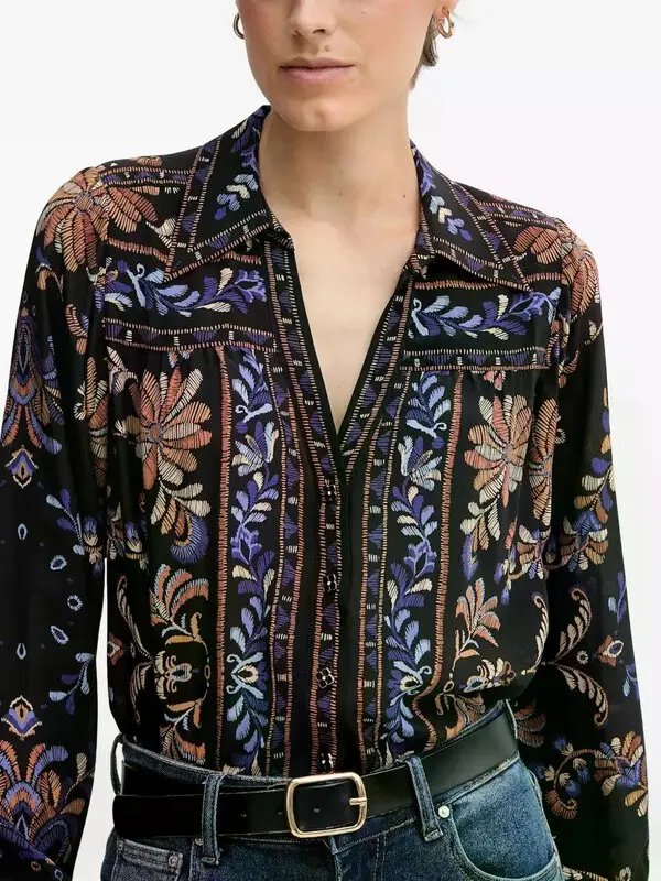 Hale Bob Avalynn Floral Print Blouse
