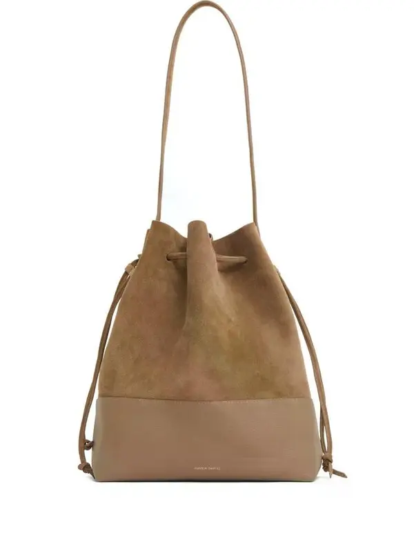 MANSUR GAVRIEL Cabas Drawstring Bucket Bag - Brown
