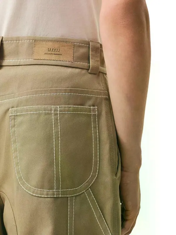 AMI Paris Cotton Worker Bermuda Shorts