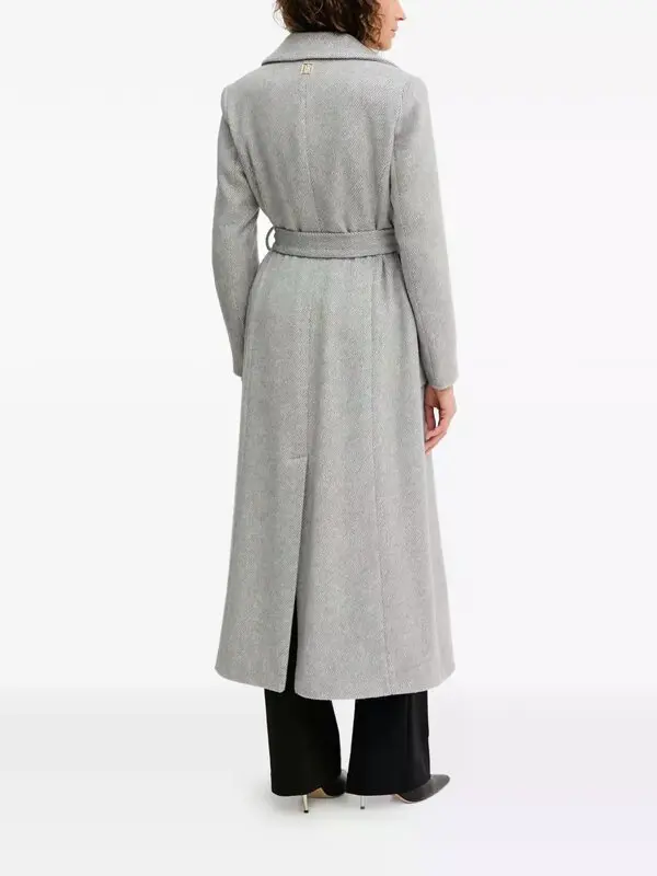 FRACOMINA Herringbone-pattern Belted Coat