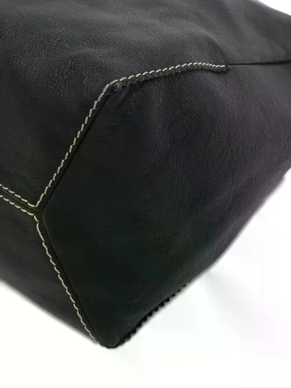 Carolina Herrera Leather Tassel Shoulder Bag - Black