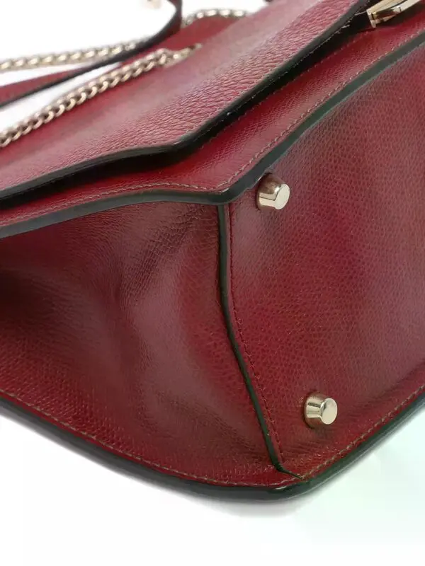 Furla Chain Leather Crossbody Bag - Red