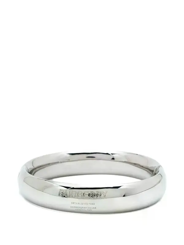 Burberry Engraved Bangle Bracelet - Silver