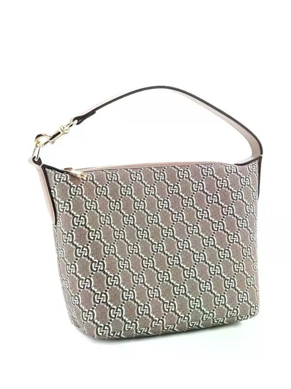 Gucci Ophidia Zip Gg Shadow Coated Canvas Super Mini Hobo Bag - Neutrals