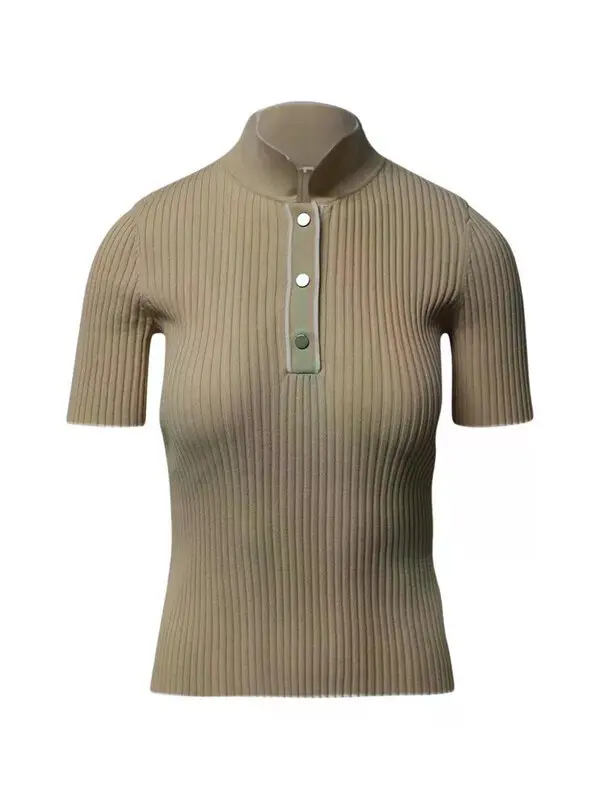 Maje Ribbed Polo Shirt