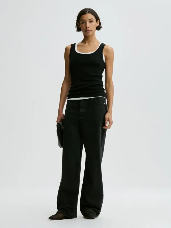 BY MALENE BIRGER Dali Organic Cotton Tank Top - Black