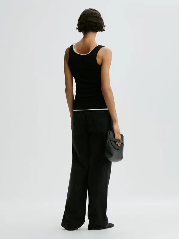 BY MALENE BIRGER Dali Organic Cotton Tank Top - Black