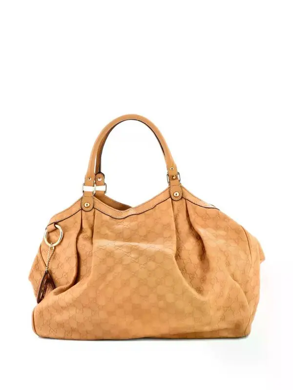 Gucci Sukey Sima Leather Large Tote Bag - Neutrals