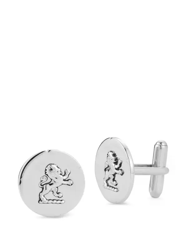 Mateo Lion Coin Cufflinks - Silver
