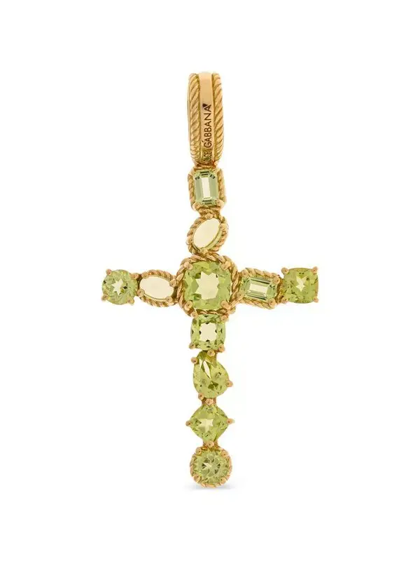 Dolce & Gabbana Cross Textured Detailing Necklace - Gold