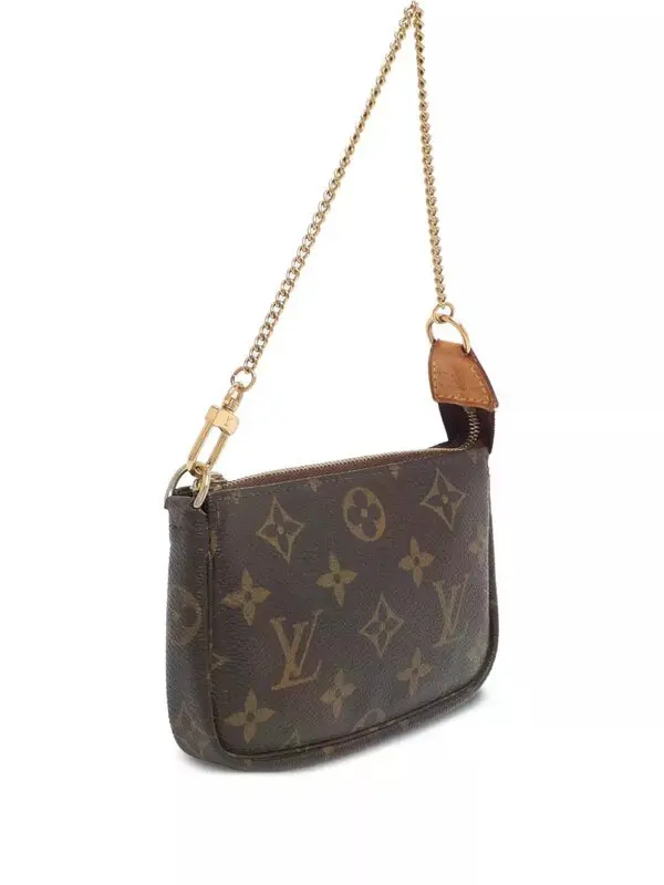 LOUIS VUITTON Mini Pochette Monogram Shoulder Bag - Brown