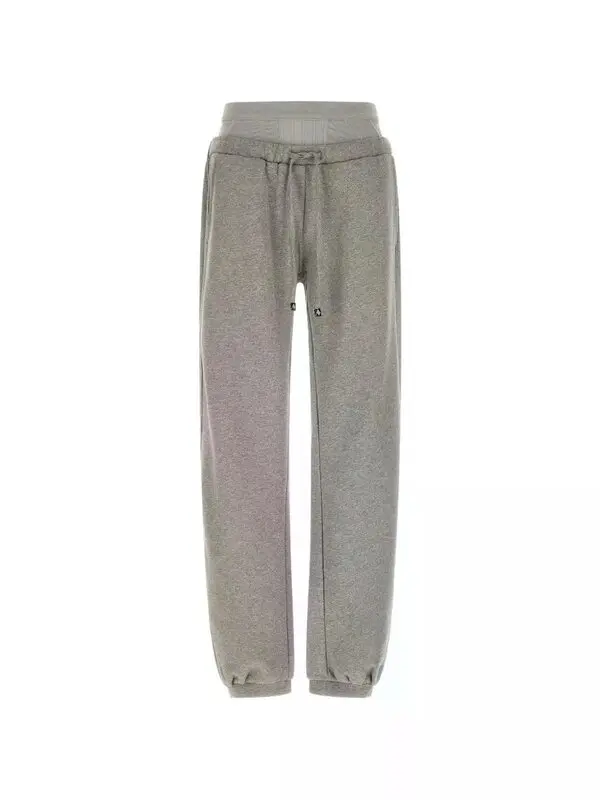 Attico Ribbed Insert Fleece Joggers - Grey