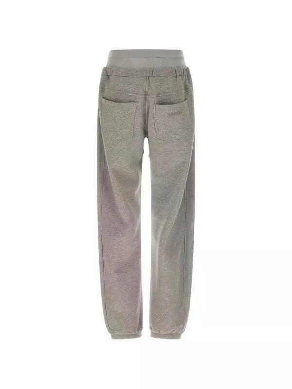 Attico Ribbed Insert Fleece Joggers - Grey
