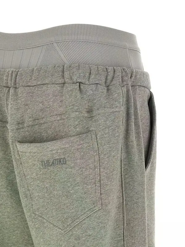 Attico Ribbed Insert Fleece Joggers - Grey