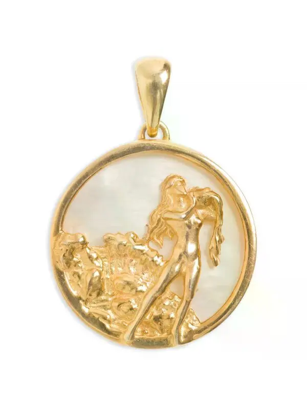 FREYA ROSE Aquarius Star-sign Pendant - Gold