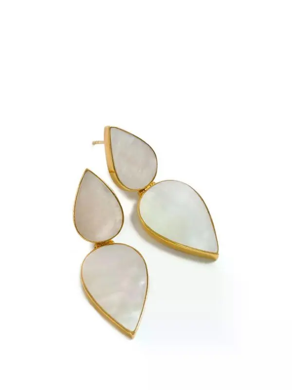 FREYA ROSE Mother Of Pearl Drop Earrings - Gold