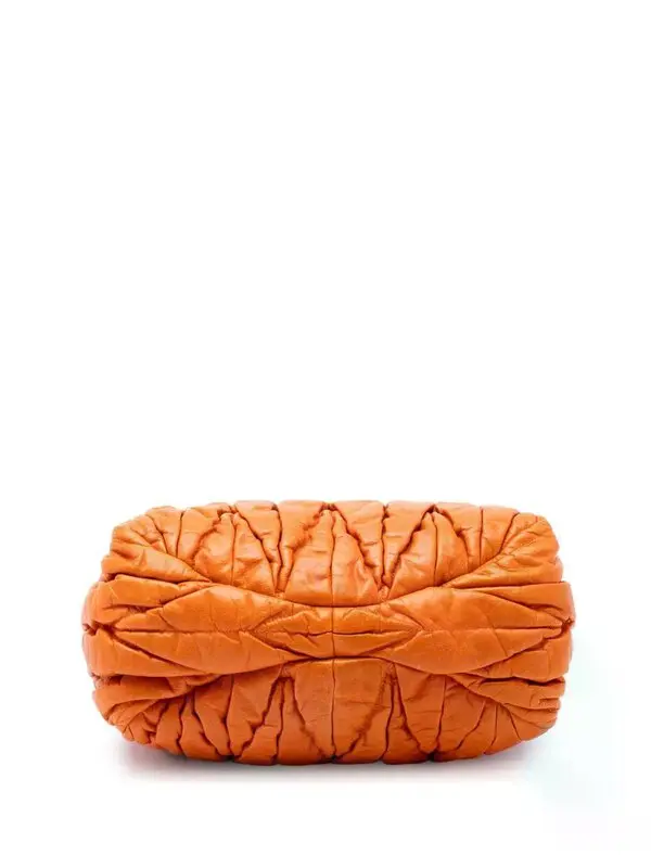 Miu Miu 2010 Matelasse Coffer Satchel - Orange