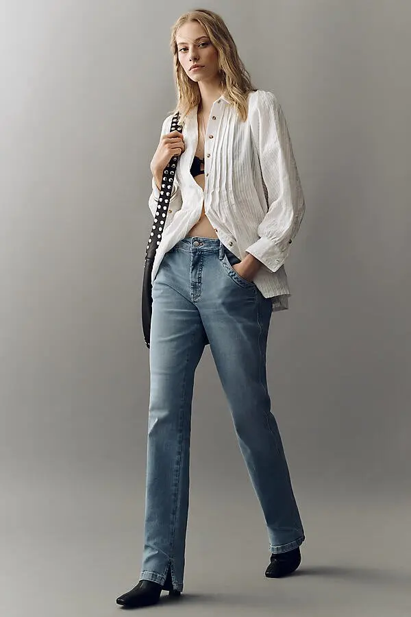 PILCRO Dylan Mid-rise Straight Leg Jeans