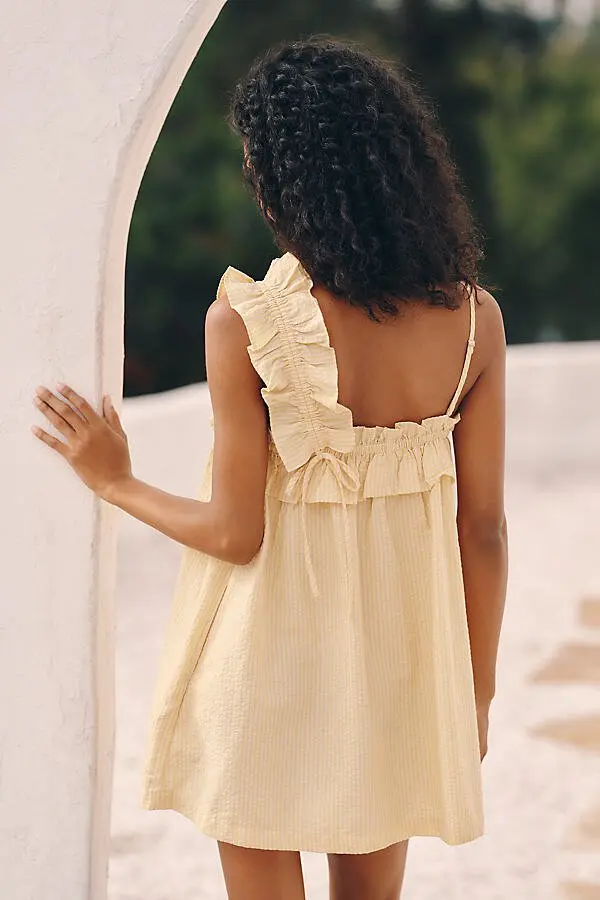 CELANDINE Ruffle Swing Mini Dress