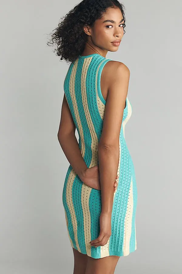 DAILY PRACTICE Striped Knit Mini Dress - Yellow Pattern